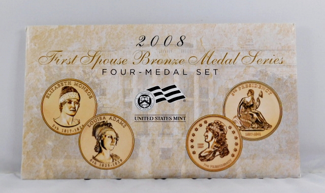 2008 First Spouse Bronze Medal Four Medal Set - In Original Mint ...