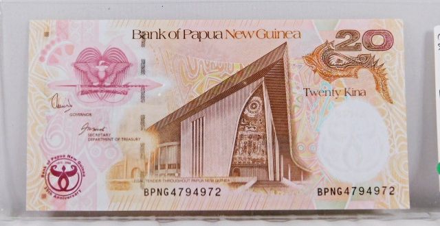 2008 Papua New Guinea 20 Kina 35th Anniversary Note - Crisp ...