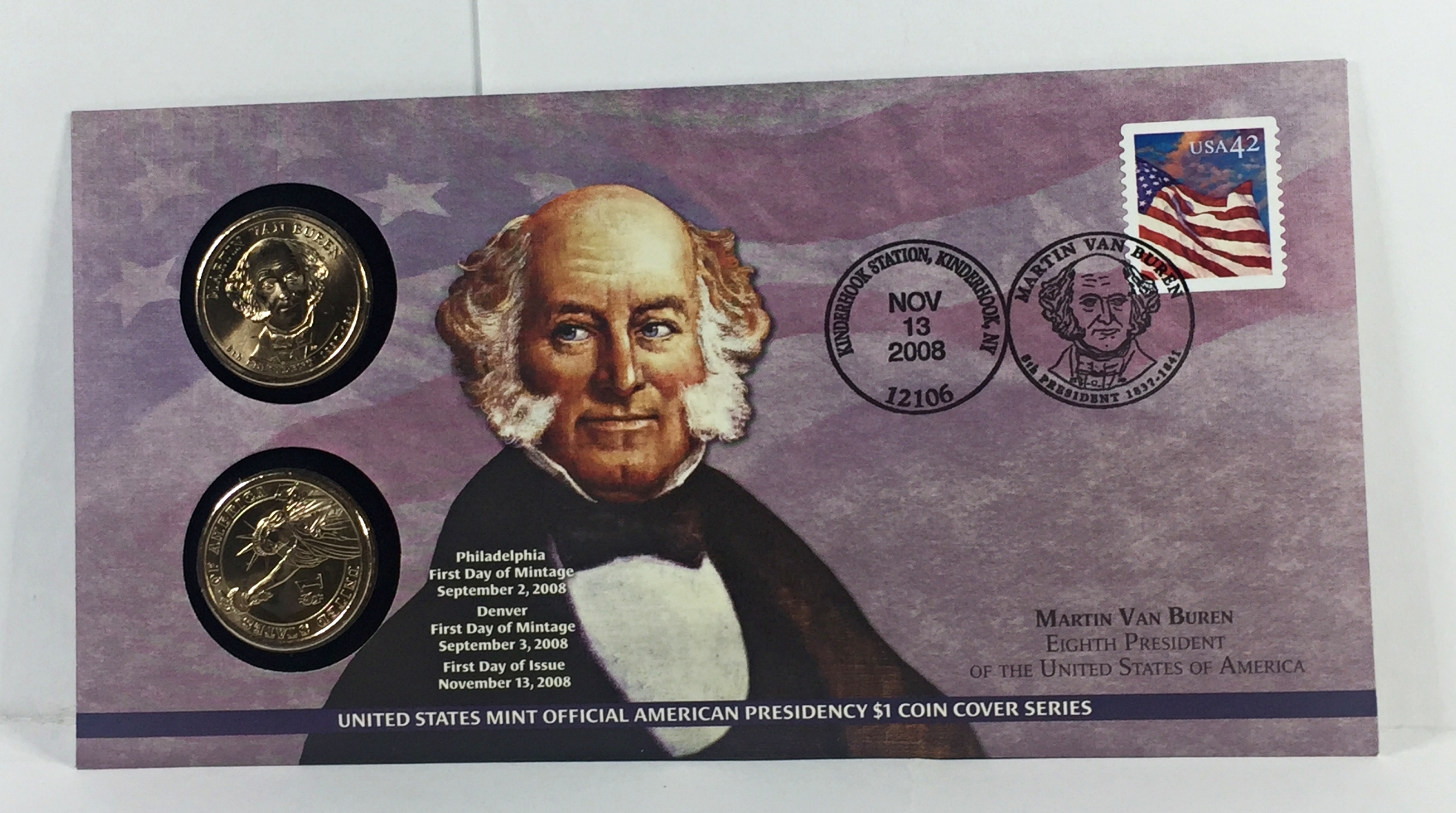 2008-P & D Martin Van Buren Uncirculated Commemorative Presidential ...