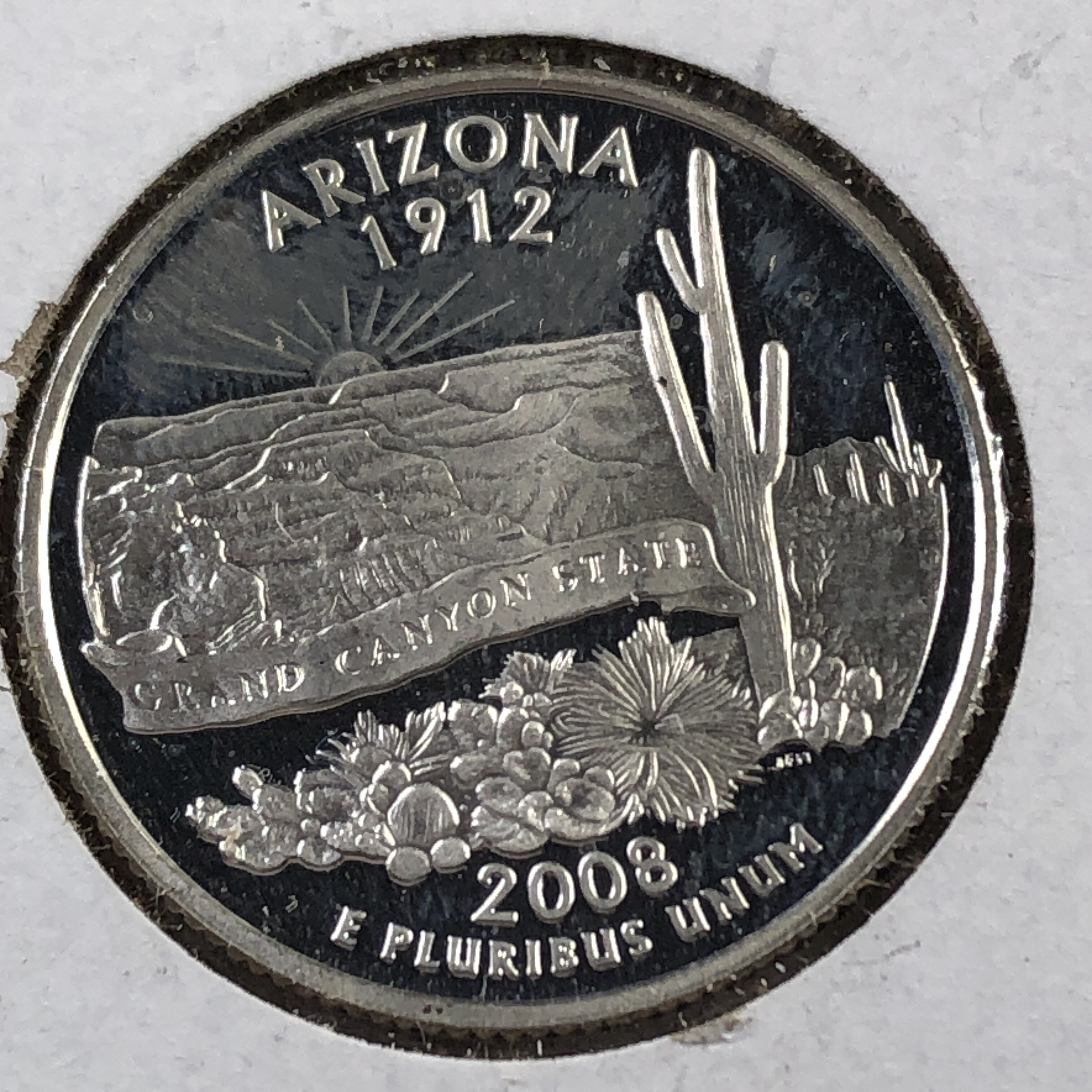 2008-S Proof Silver Arizona State Commemorative Quarter*DCAM | Property ...