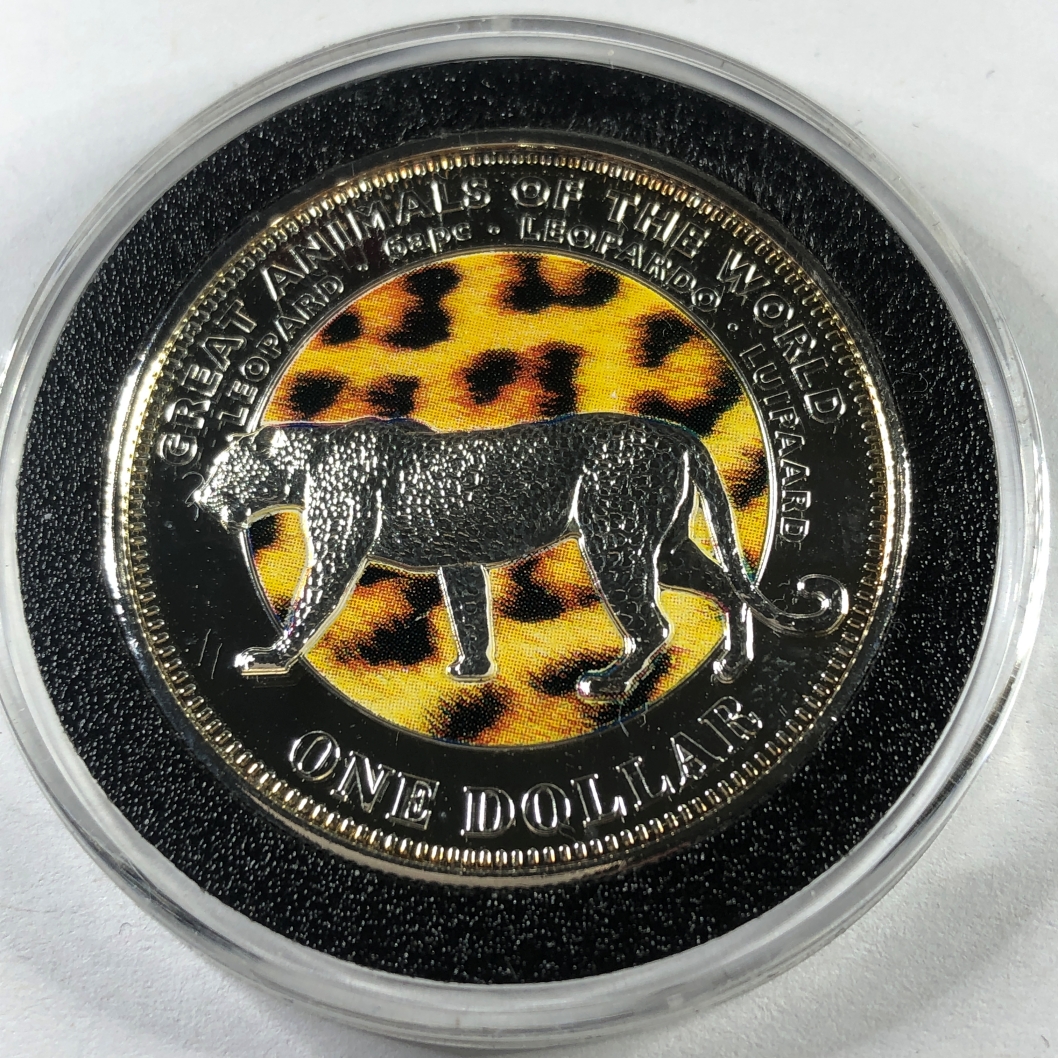 2009 Fiji Colorized Proof-Like 1 Dollar-Great Animals of the World ...