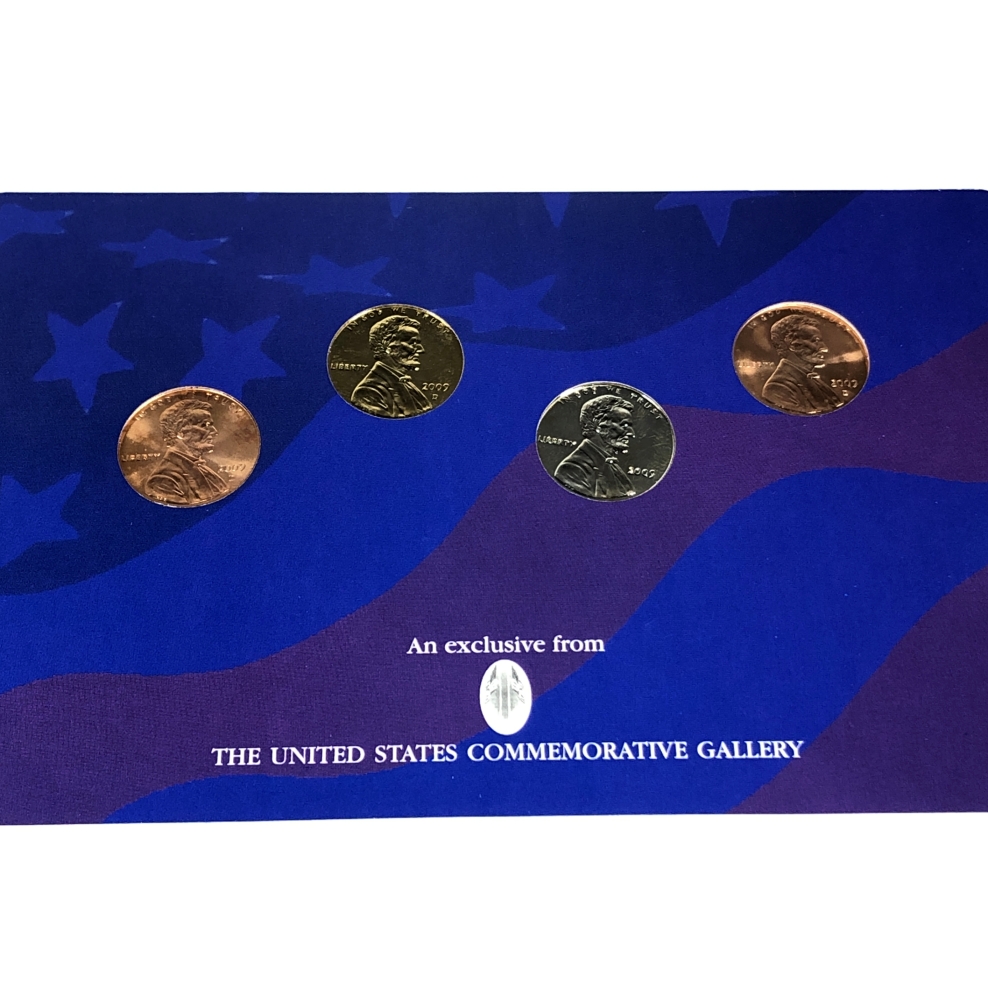 2009 Lincoln Bicentennial Cents*Log Cabin*Colorized, 24K Gold Layered ...