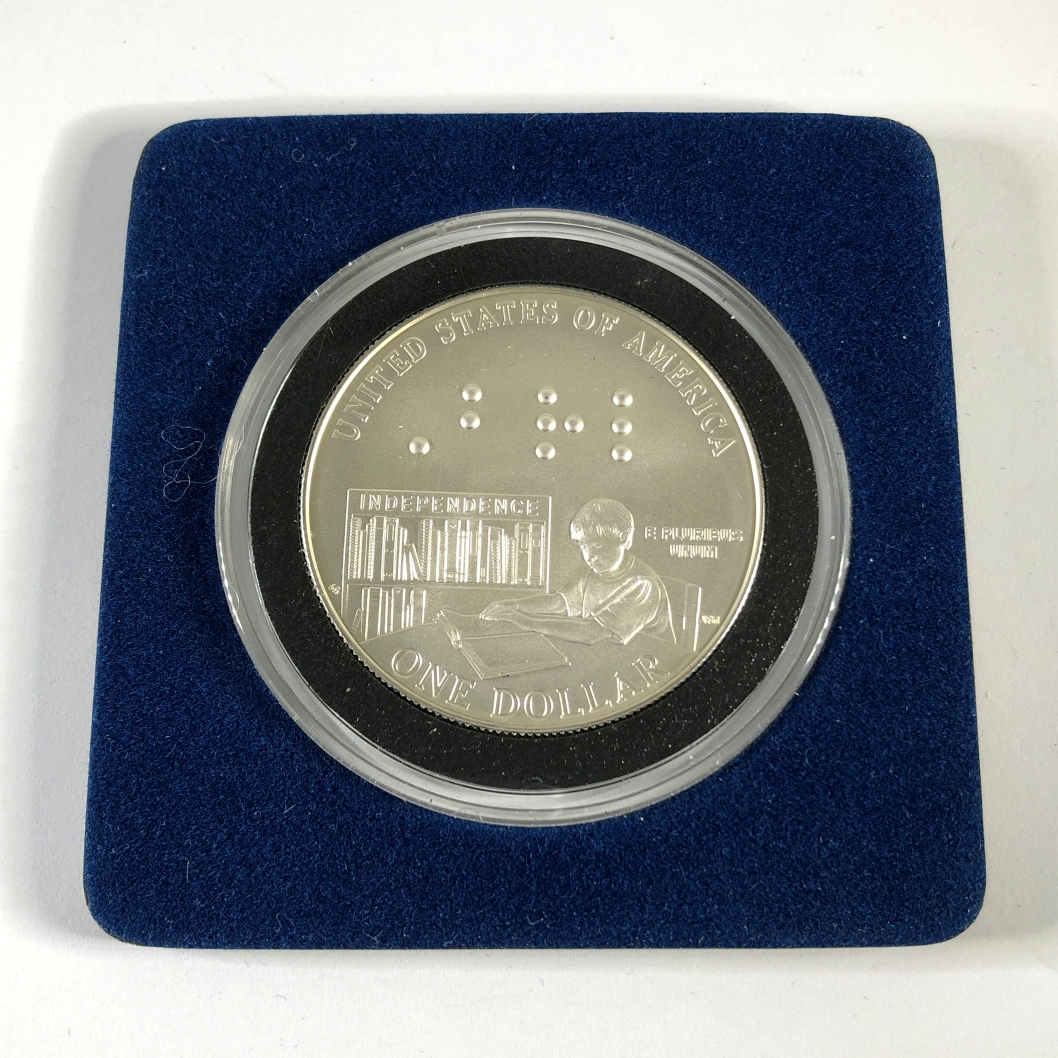 2009-P Louis Braille Bicentennial Commemorative Silver Dollar ...