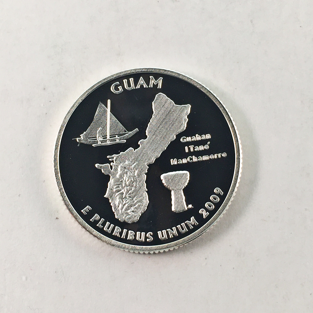 2009-S Proof Silver Guam Commemorative Washington Quarter*Deep Cameo ...