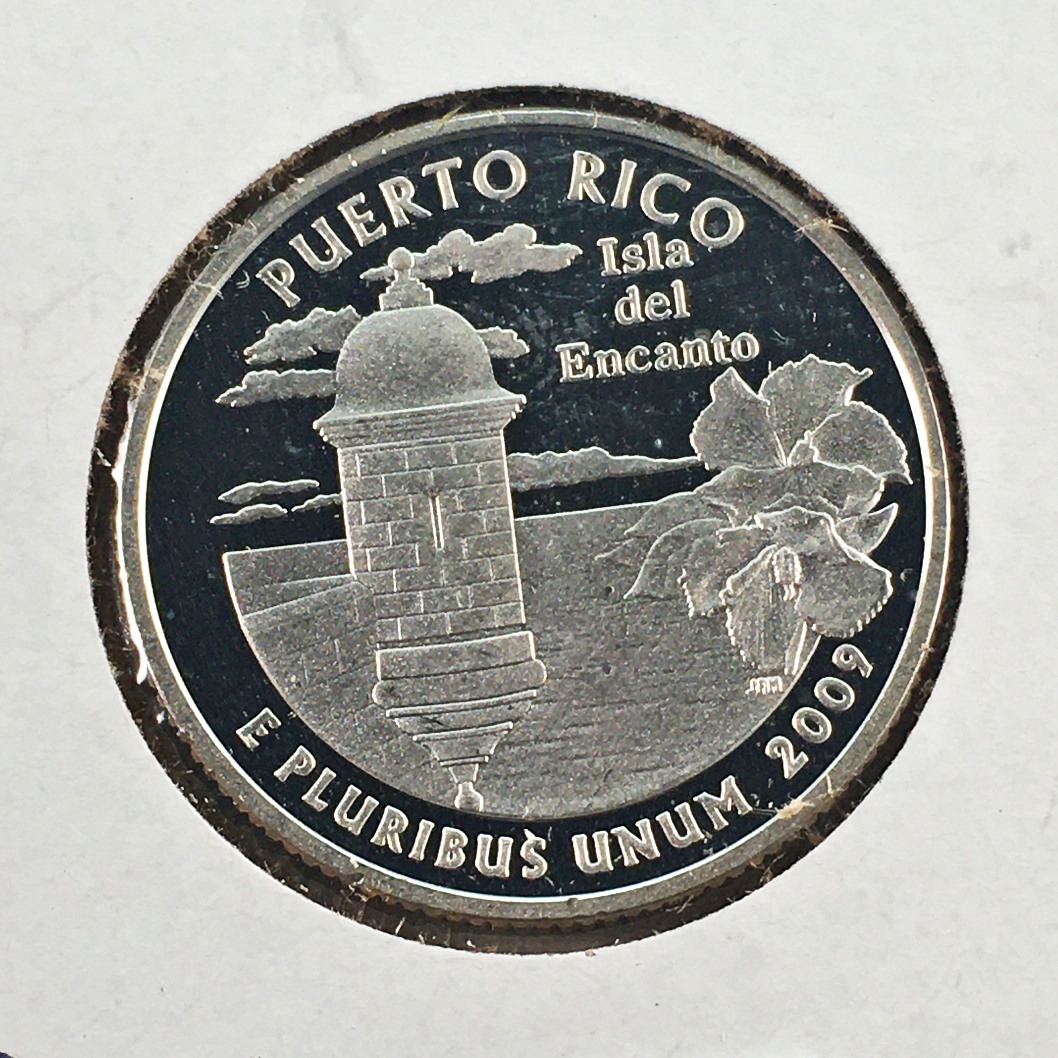 2009-S Proof Silver Puerto Rico Commemorative Washington Quarter*DCAM ...