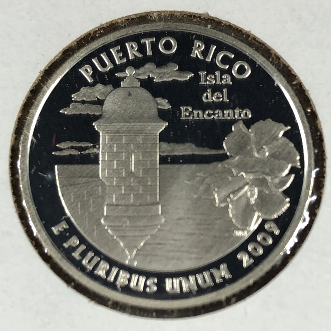 2009-S Proof Silver Puerto Rico Commemorative Washington Quarter*Deep ...