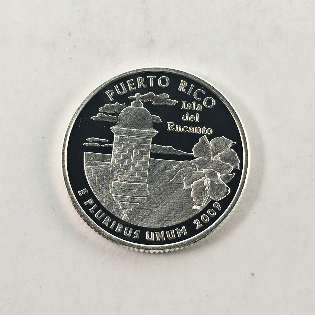 2009-S Proof Silver Puerto Rico Commemorative Washington Quarter*Deep ...