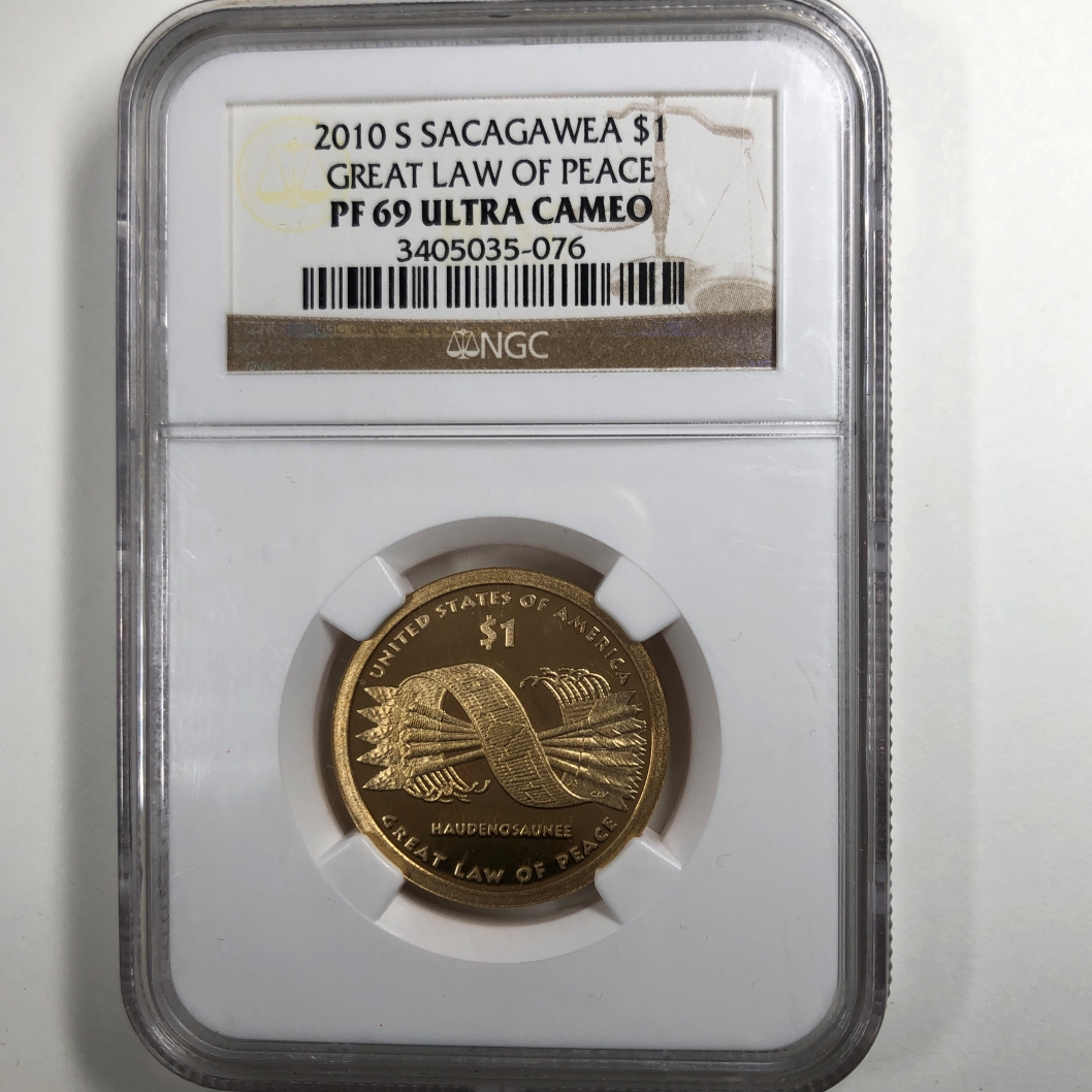 2010 S Sacagawea $1 Great Law of Peace NGC Proof 69 *Ultra Cameo ...