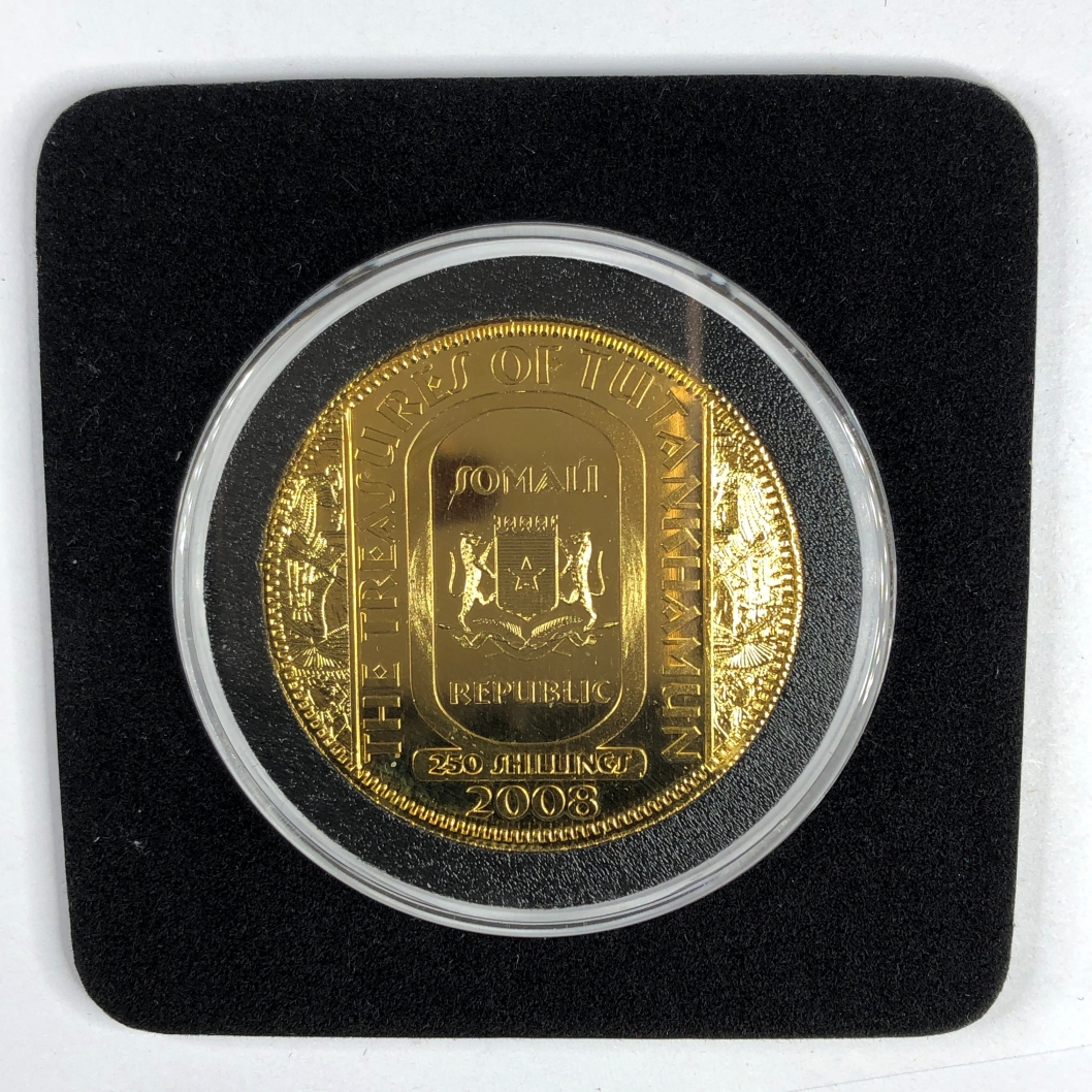 2010 Somalia 250 Schillings Gold Layered King TutStatue of Ptah in ...