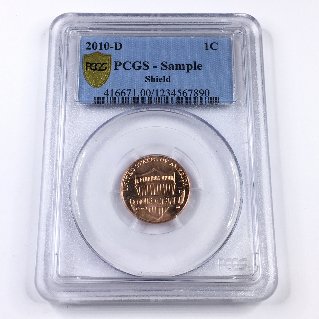2010-D Lincoln Head Shield Cent Commemorative Sample*PCGS Gold Sticker ...