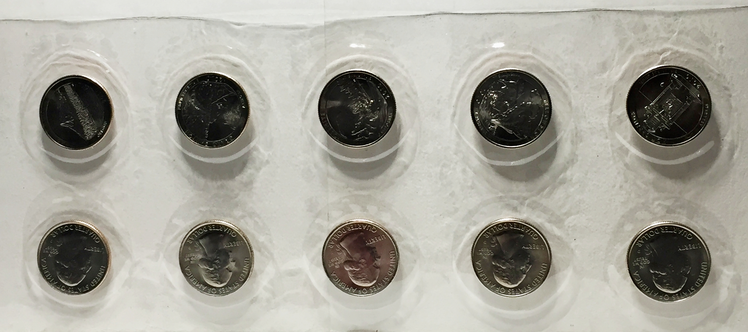 2010-P & D America the Beautiful Quarters Coin Set*Set of 10 ...