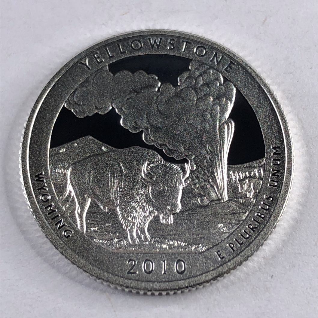 2010-S Proof Silver America the Beautiful "Yellowstone" Commemorative ...
