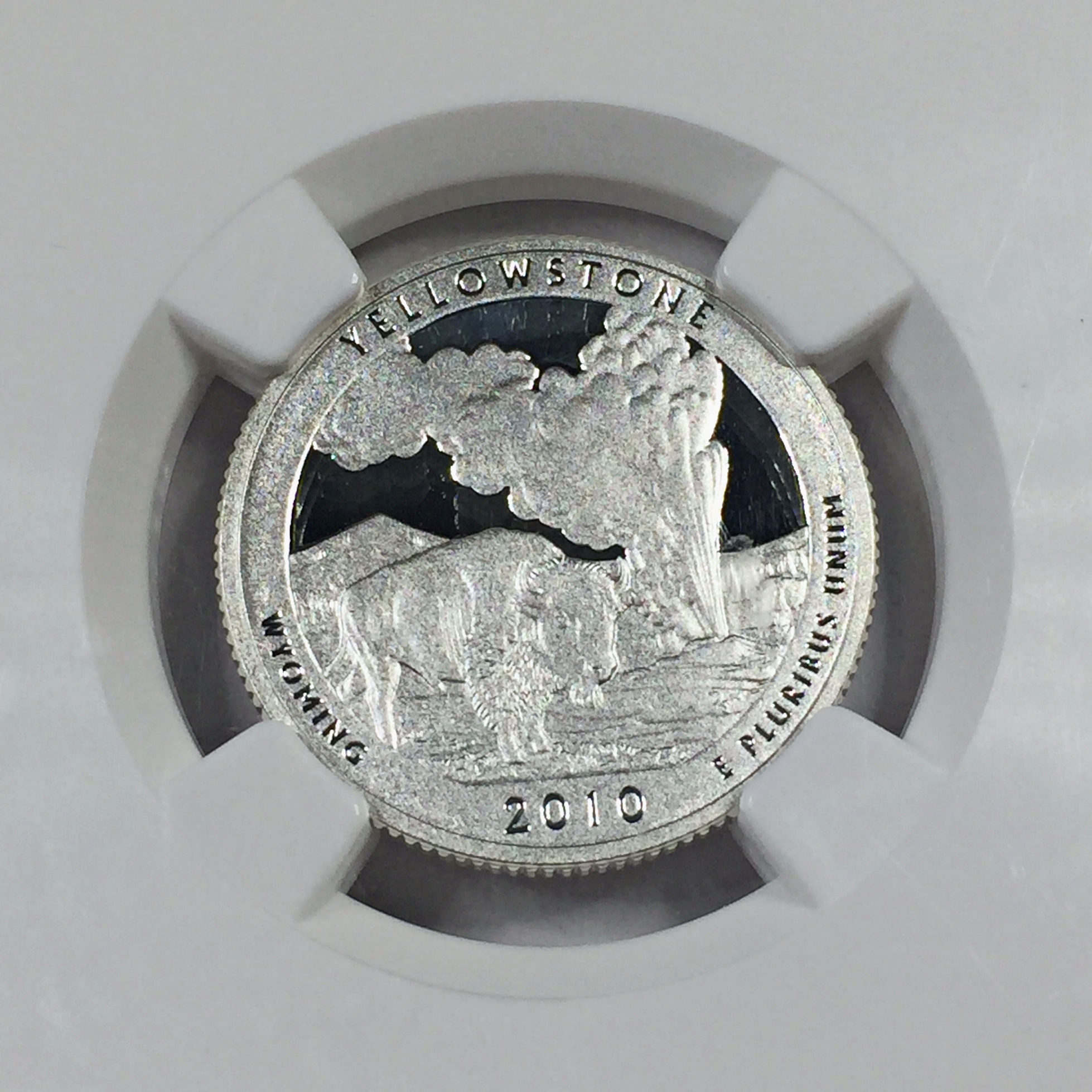 2010-S Proof Silver America the Beautiful Yellowstone National Park ...