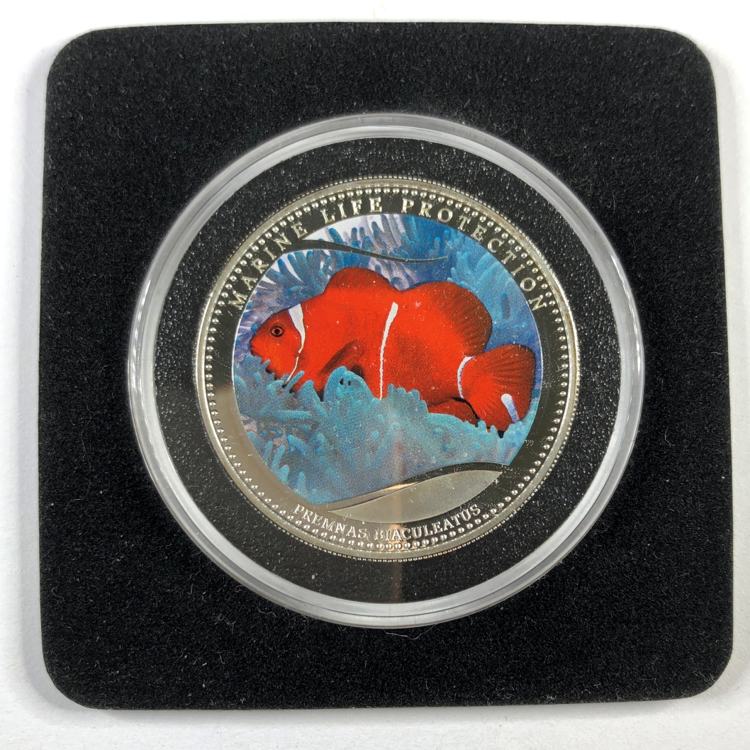 2011 Republic of Palau Colorized $1 Proof Coin*Marine Life Protection ...