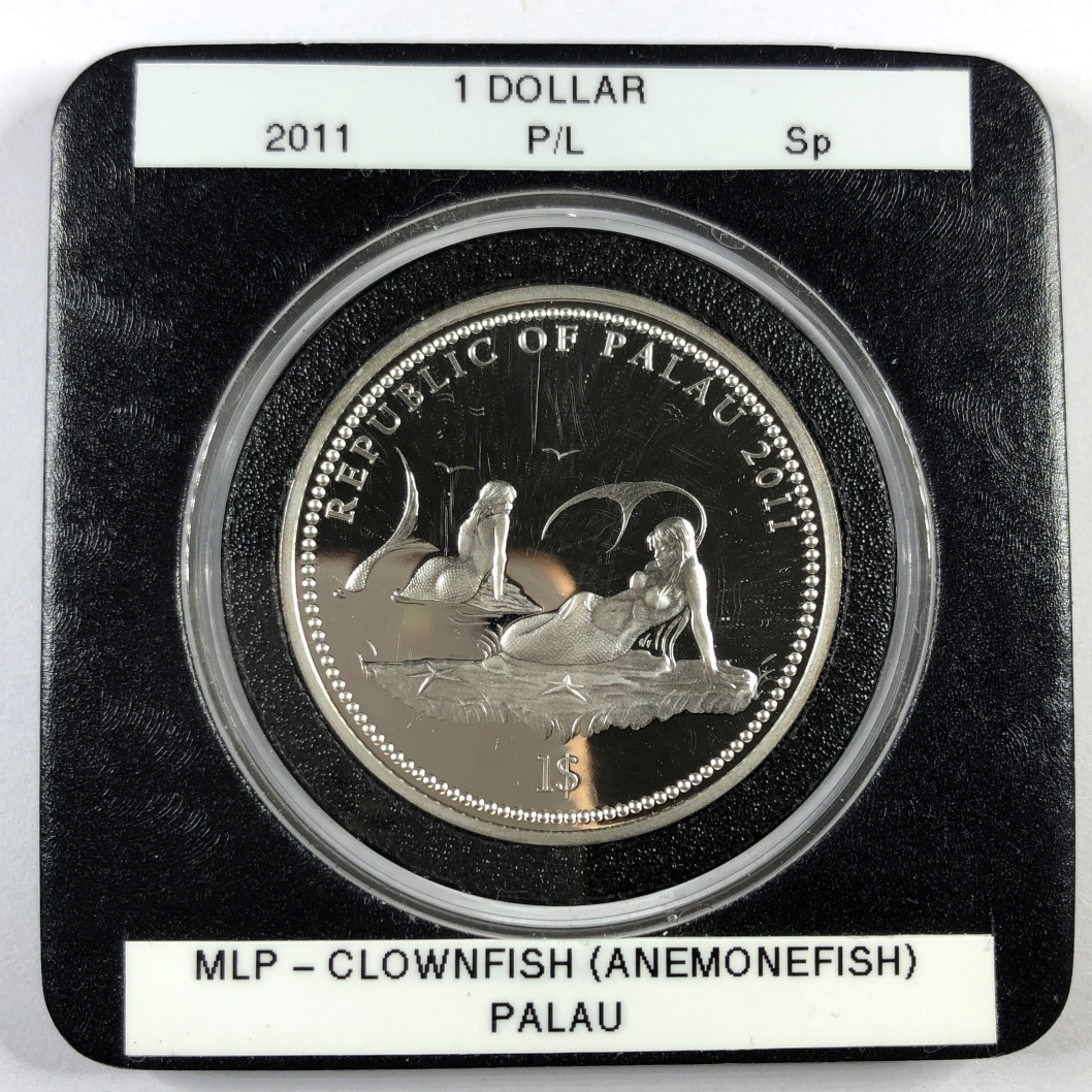 2011 Republic of Palau Colorized $1 Proof Coin*Marine Life Protection ...
