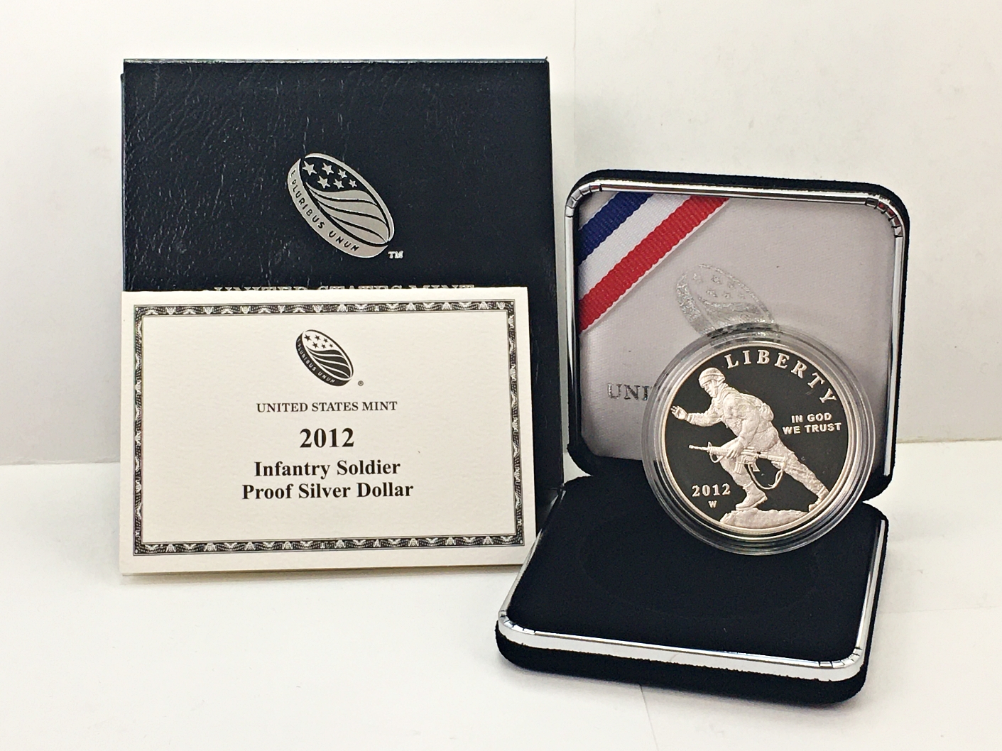 2012-W Infantry Soldier Proof Silver Dollar Commemorative*In Original ...