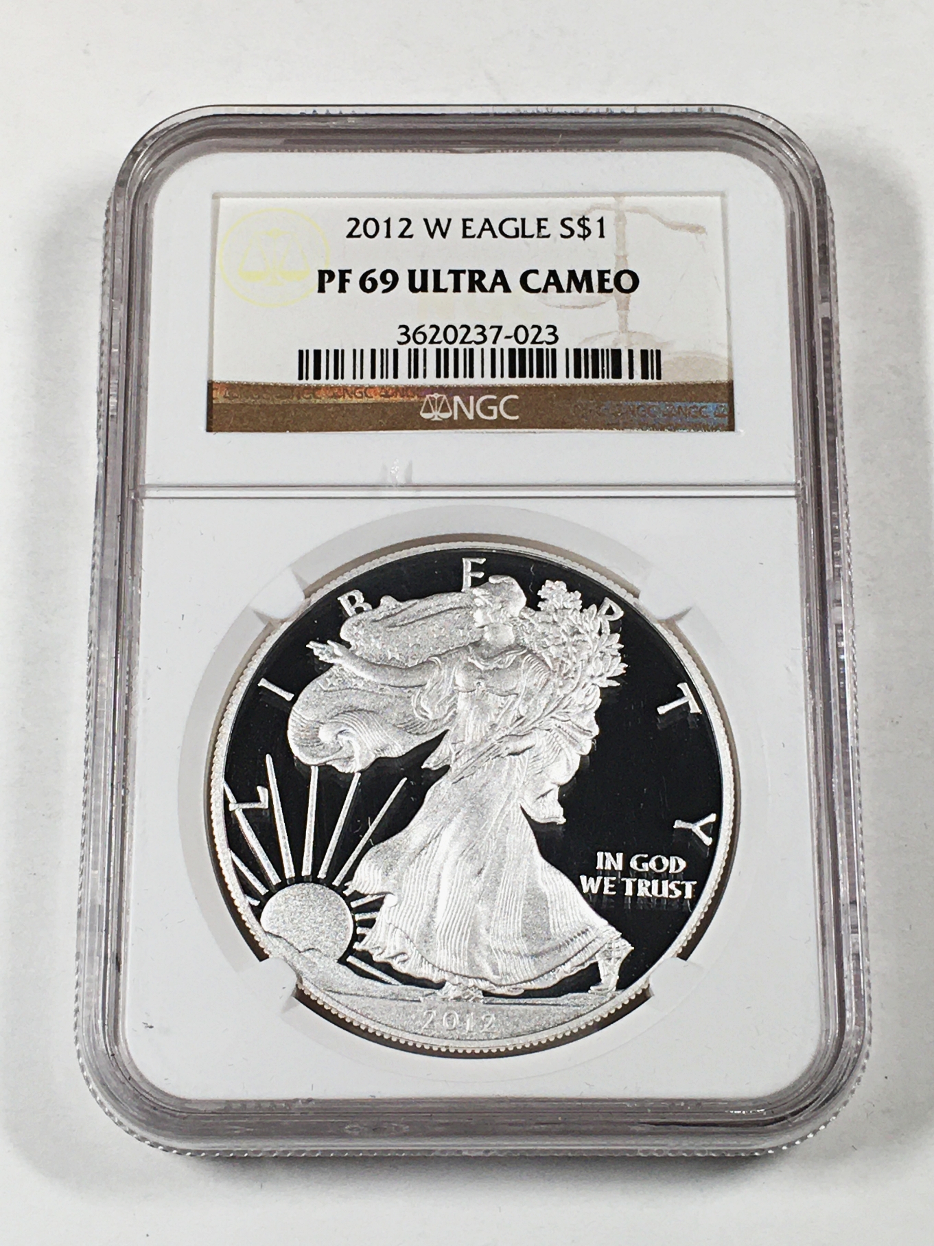 2012-W Proof American Silver Eagle*Graded PF69 ULTRA CAMEO by NGC*Struck at West Point ...