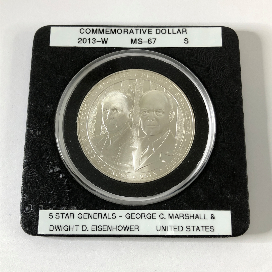 2013-W 5 Star Generals; Eisenhower & Marshall Commemorative Silver ...