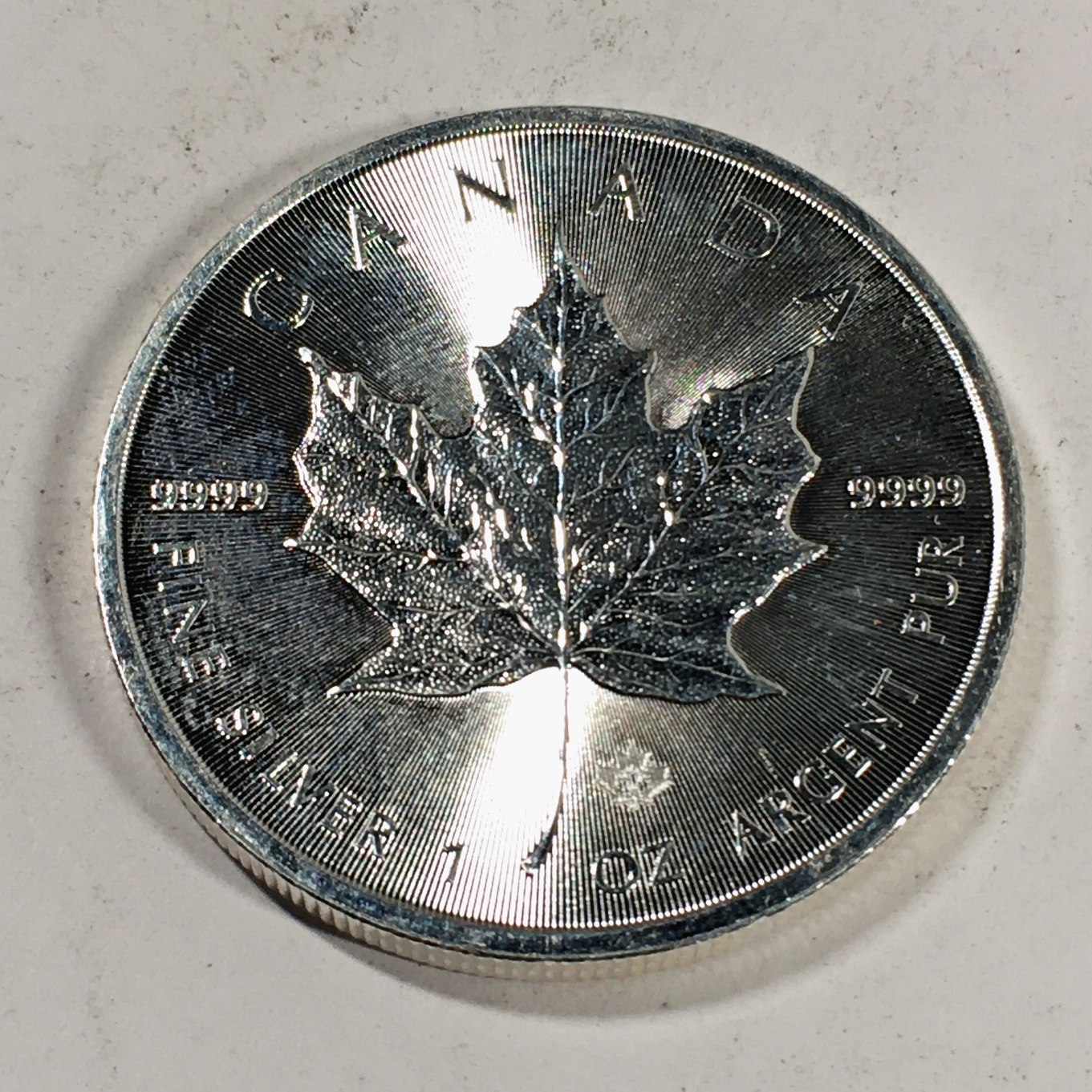 2014 Canada $5 Silver Maple Leaf*Maple Leaf Privy*1oz .9999 Fine Silver | Property Room