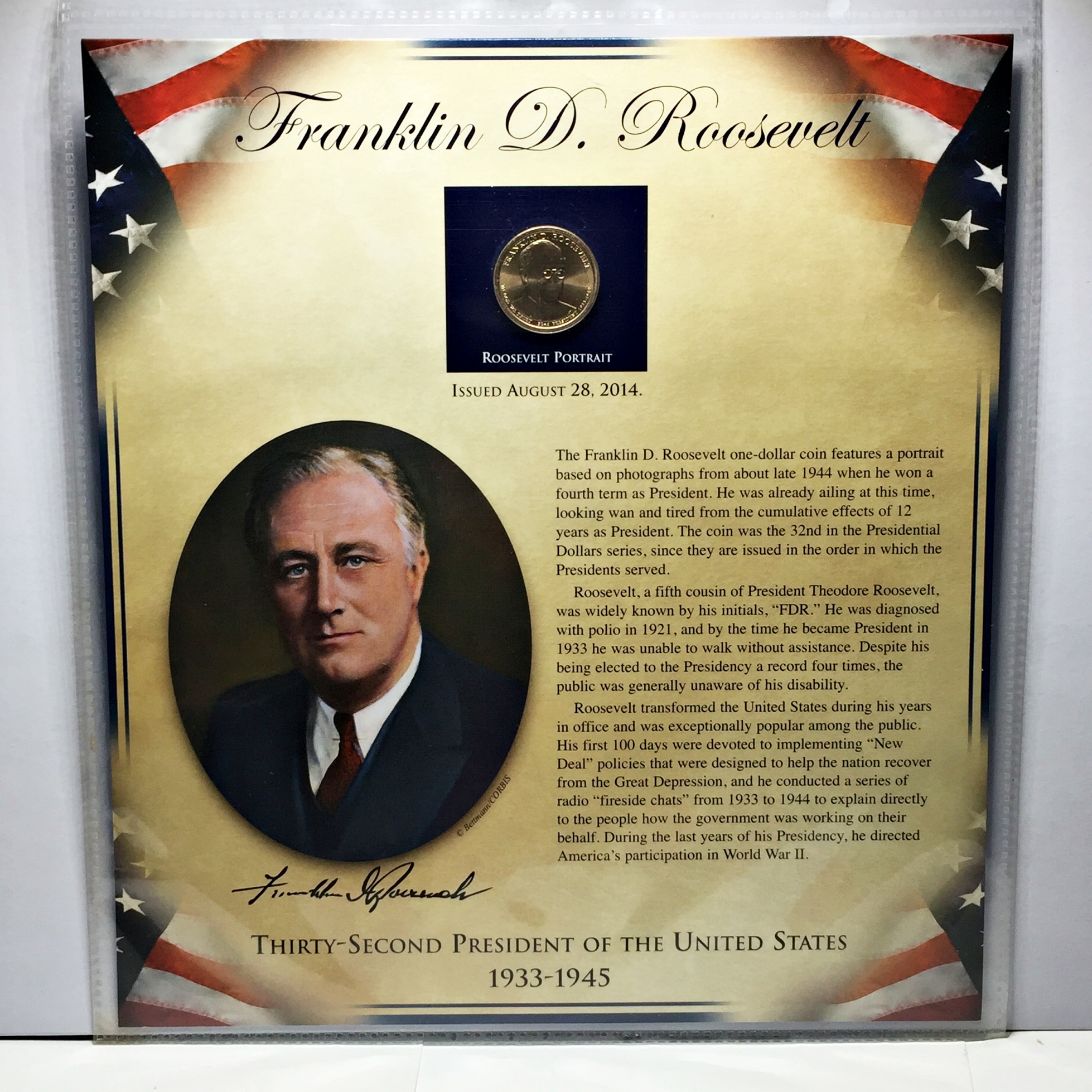 2014 Franklin D. Roosevelt Uncirculated Commemorative Presidential ...