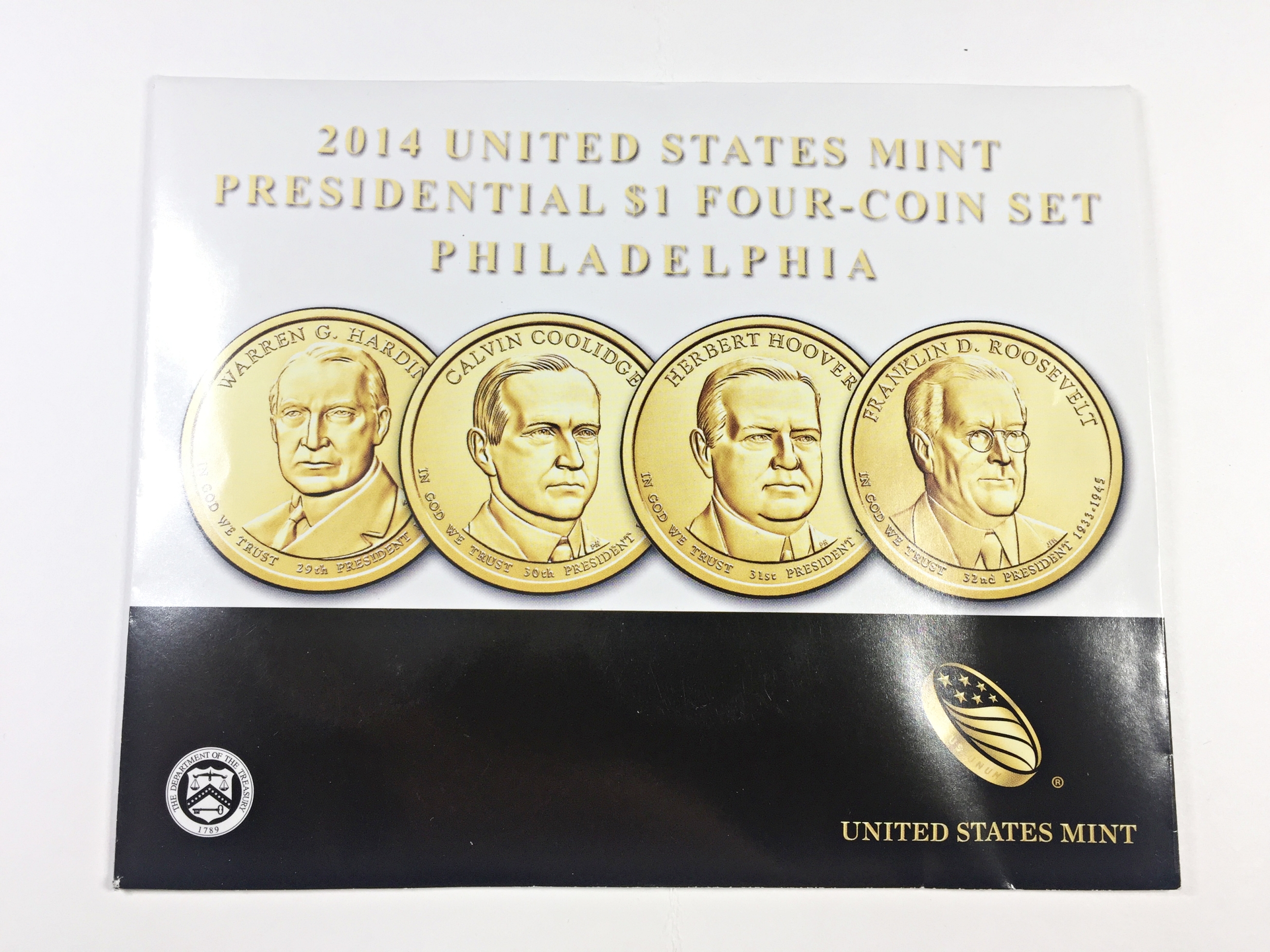 2014 United States Mint Presidential $1 Four-Coin Set*Philadelphia*In ...
