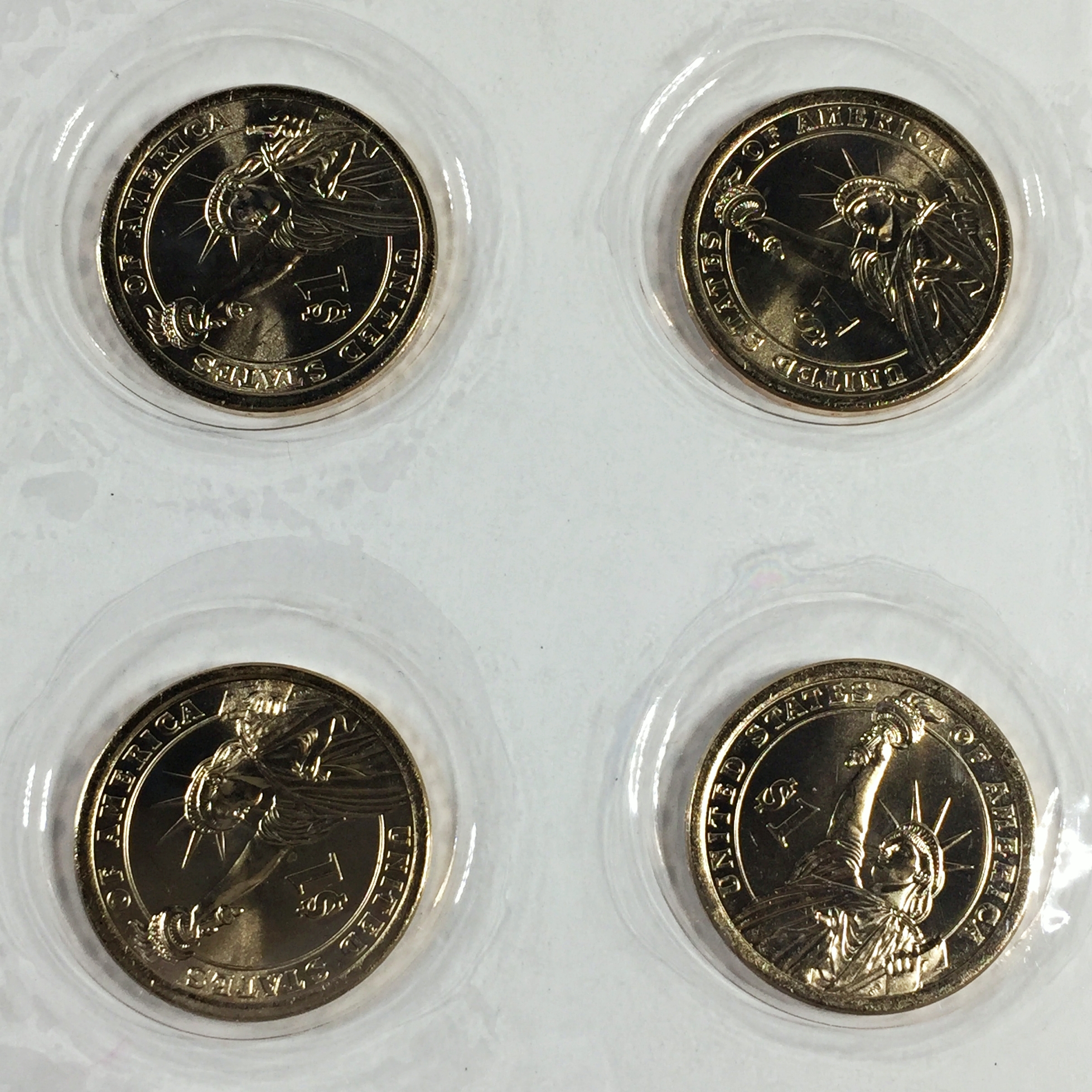 2014 United States Philadelphia Mint Presidential $1 Four Coin Set*In ...