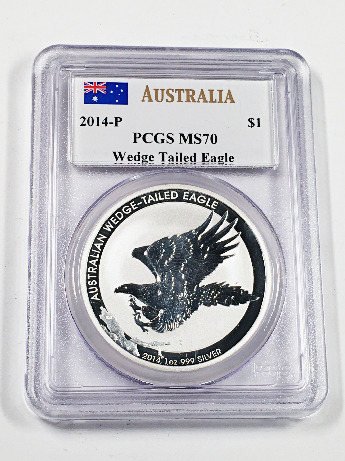 2014-P Australia Wedge Tailed Eagle Silver Dollar*Graded MS70 by PCGS ...