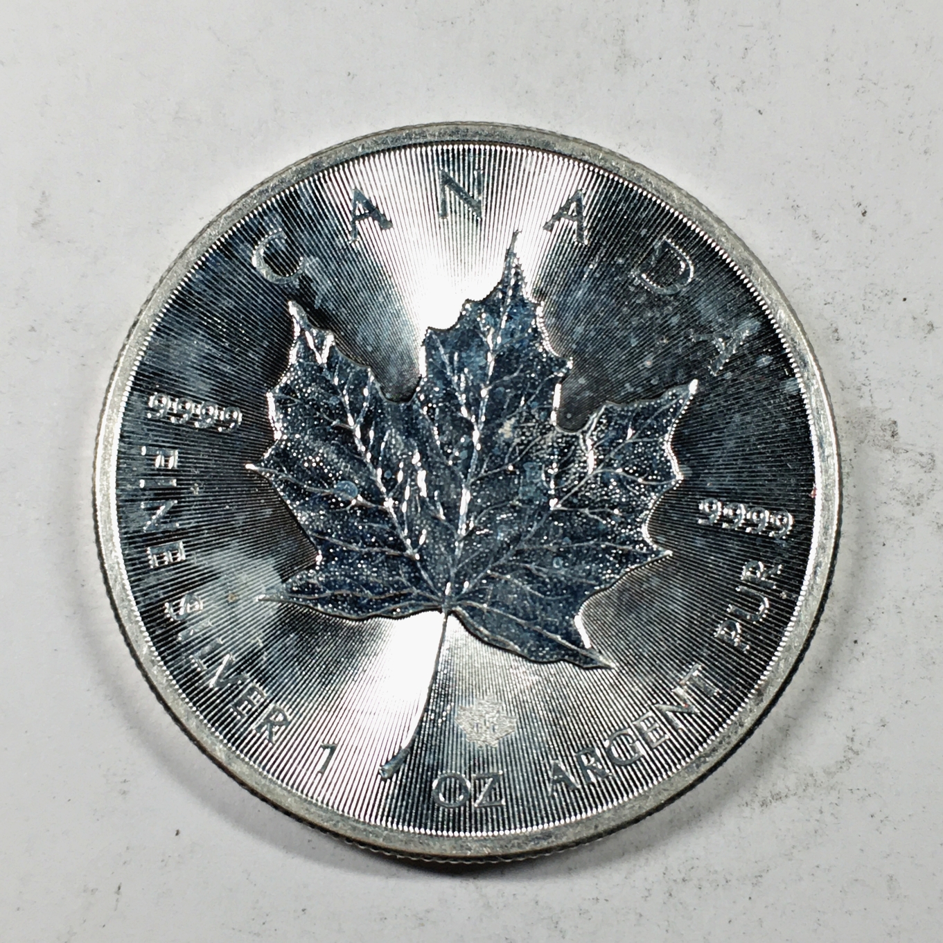 2015 Canada $5 Silver Maple Leaf*Maple Leaf Privy*1oz .9999 Fine Silver ...