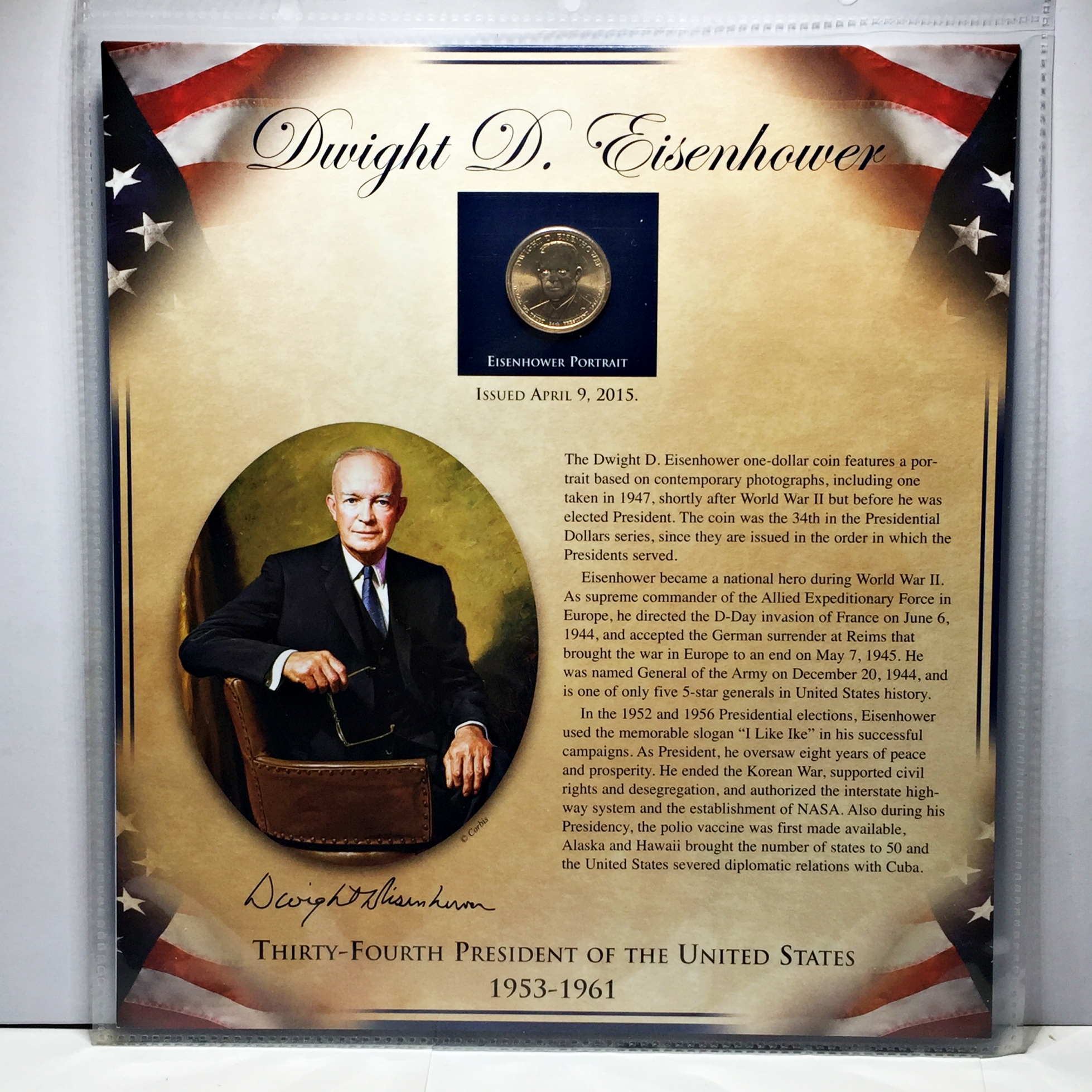 2015 Dwight D. Eisenhower Uncirculated Commemorative Presidential ...
