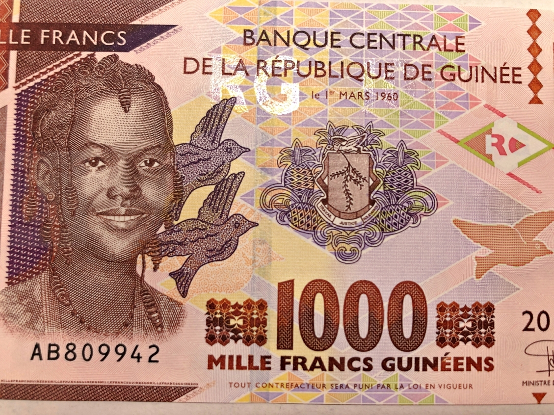 2015 Guinea 1000 Francs Banknote*Crisp Uncirculated | Property Room
