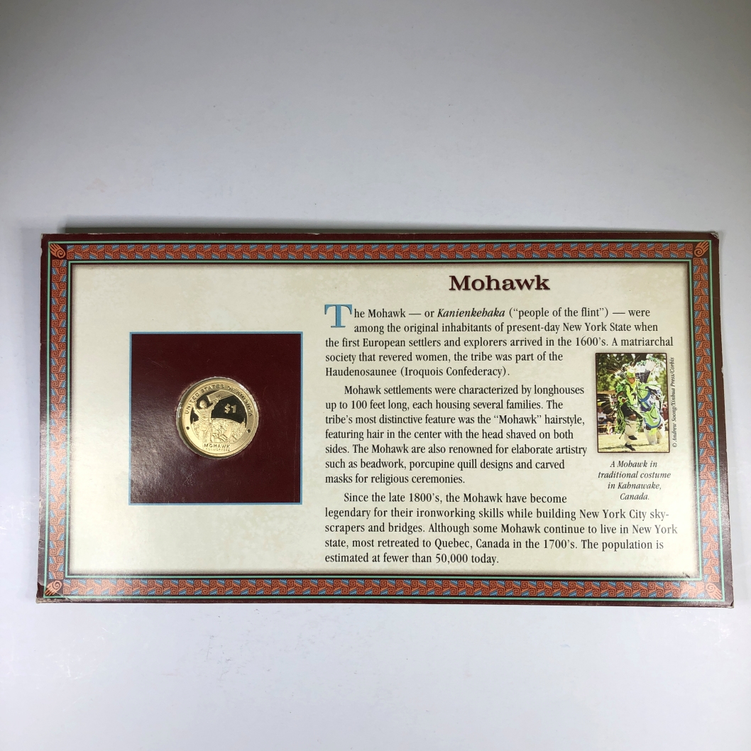 2015 Sacagawea Proof Dollar Mohawk Educational Display Board *High ...