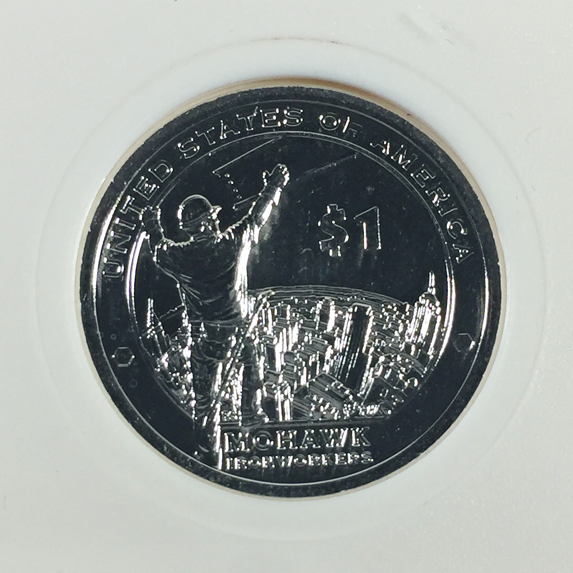 2015 Silver Layered Native American Commemorative Mohawk Ironworkers ...