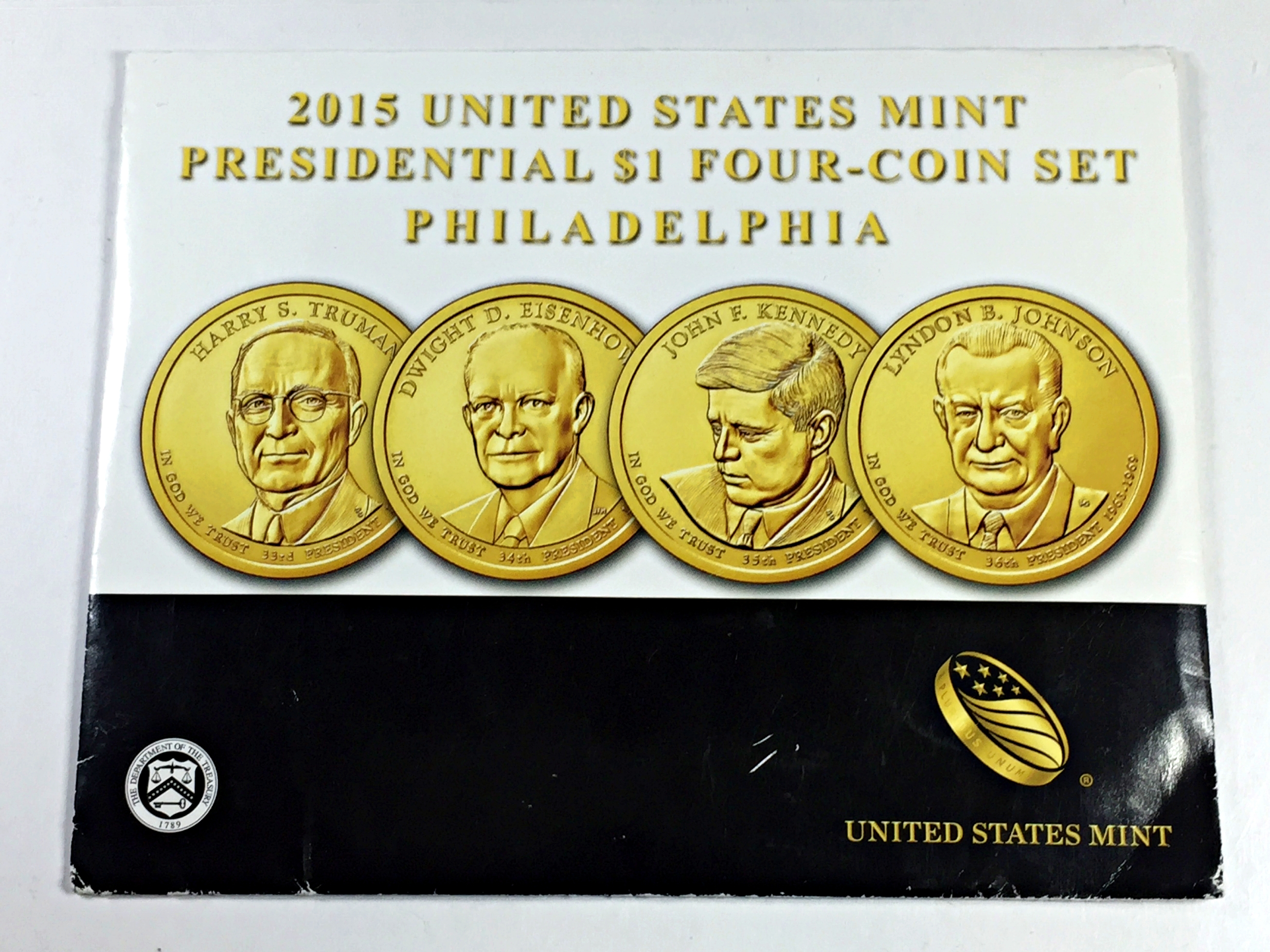 2015 United States Mint Presidential $1 Four Coin Set*Philadelphia Mint ...