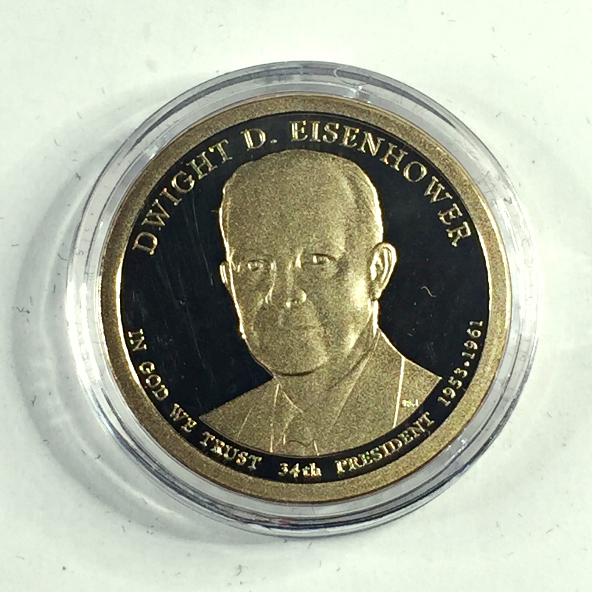 2015-S Proof Dwight D. Eisenhower Presidential Commemorative Dollar ...