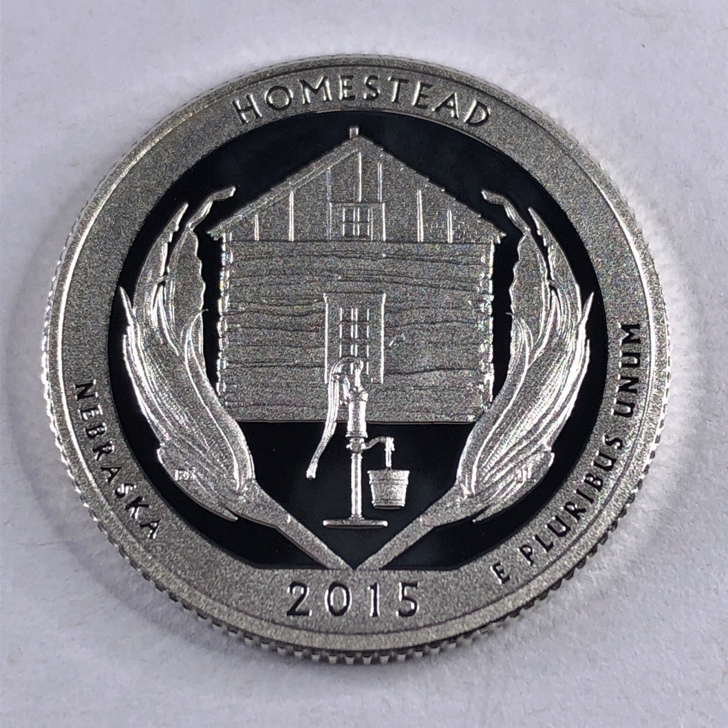 2015-S Proof Silver America the Beautiful "Homestead" Commemorative ...
