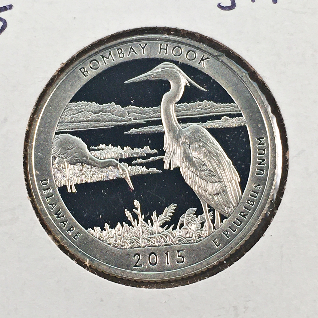 2015-S Proof Silver Bombay Hook, Delaware Commemorative Washington ...