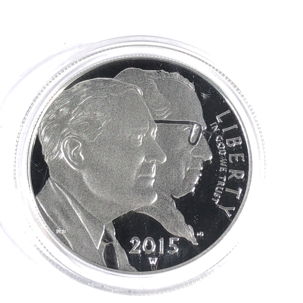 2015-W Proof Silver Dollar*Commemorating the March of Dimes*Deep Cameo ...