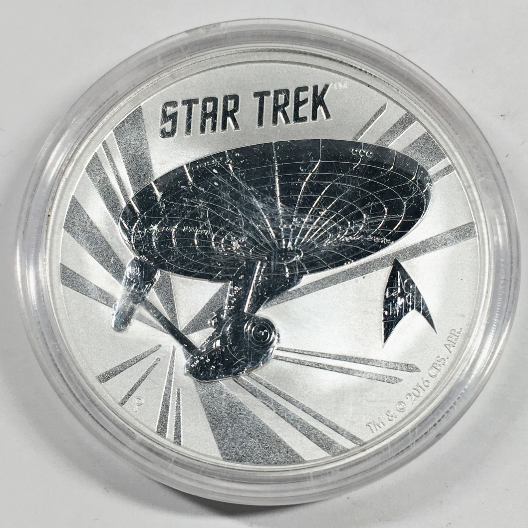 2016 $1 Silver Tuvalu Star Trek Coin*One Troy Ounce .999 Silver in Capsule | Property Room