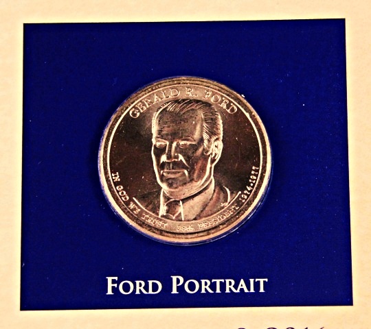 2016 Gerald R. Ford Commemorative Presidential Dollar*Encased in 9" x ...