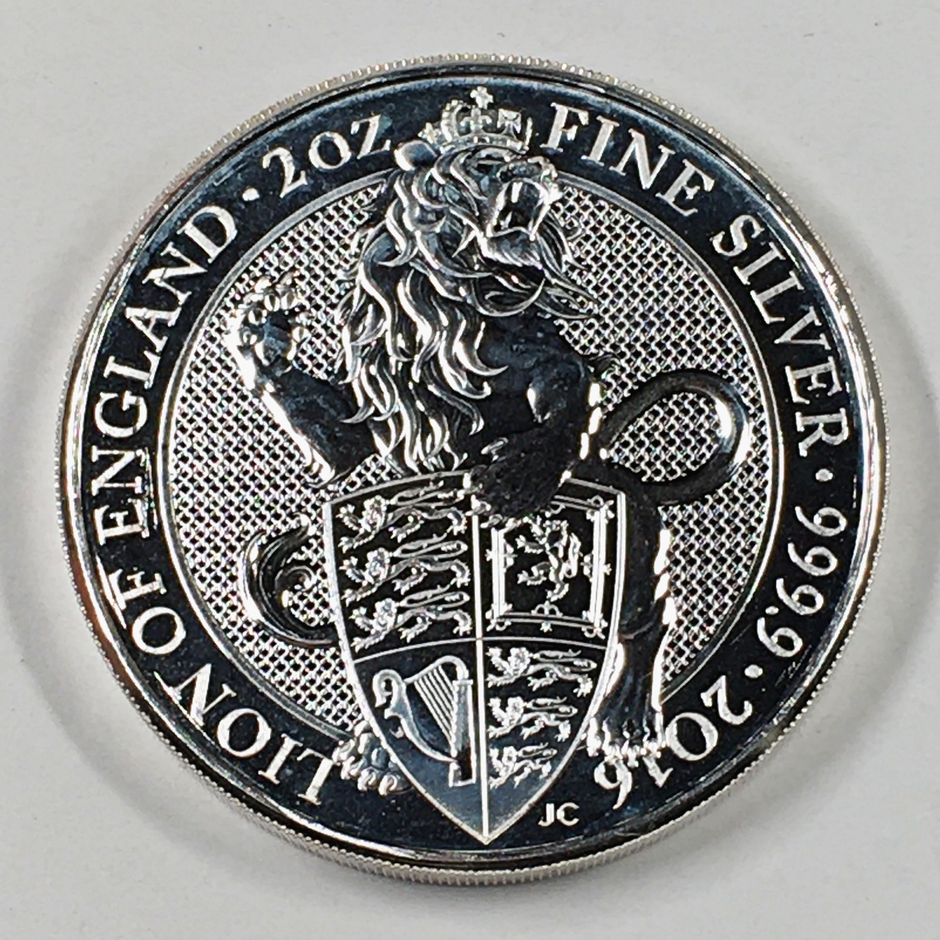 2016 Great Britain £5 Silver Queen's Beast Coin*2oz .9999 Fine Proof ...