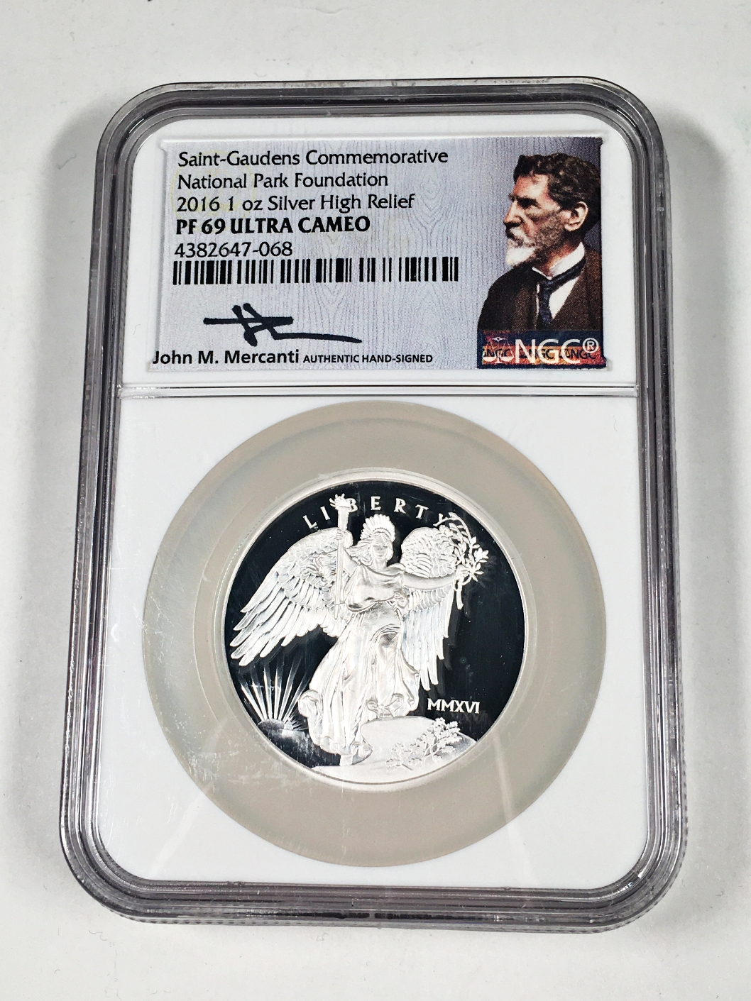 2016 Saint-Gaudens Proof Silver High Relief Commemorative National Park Foundation*Graded PF69 ...