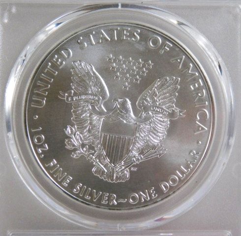 2017 American Silver Eagle*First Strike*Donald Trump 45th President*1oz .999 Fine Silver*Graded ...