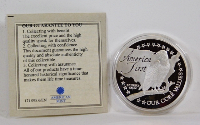 2017 Colorized Silver Plated Medallion Commemorating Our Core Values ...