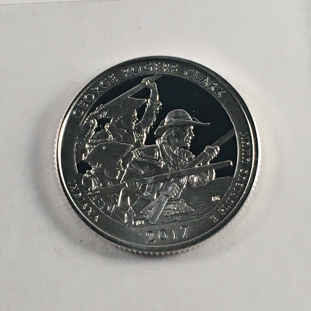 2017-S George Rogers Clark, Indiana Commemorative Proof Silver Quarter ...