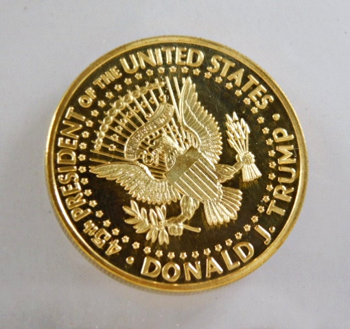 2018 24K Gold Layered Proof Donald J. Trump Medallion | Property Room
