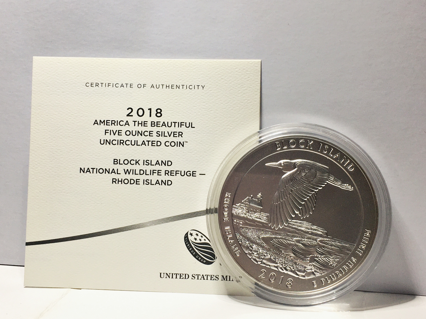 2018 America The Beautiful Five Ounce Silver Uncirculated Coin*Block ...