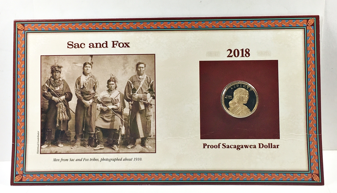 2018 Proof Native American Jim Thorpe Commemorative Dollar*With 5" x 9 ...