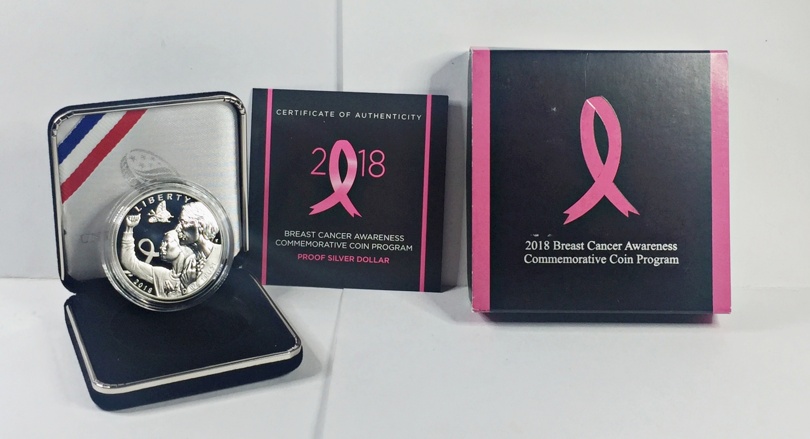 2018-P Breast Cancer Awareness Commemorative Proof Silver Dollar*In ...