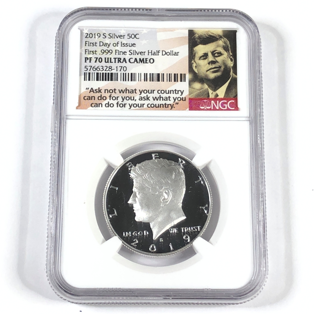 2019-S Kennedy Proof Silver Half Dollar Commemorative*First Day of ...