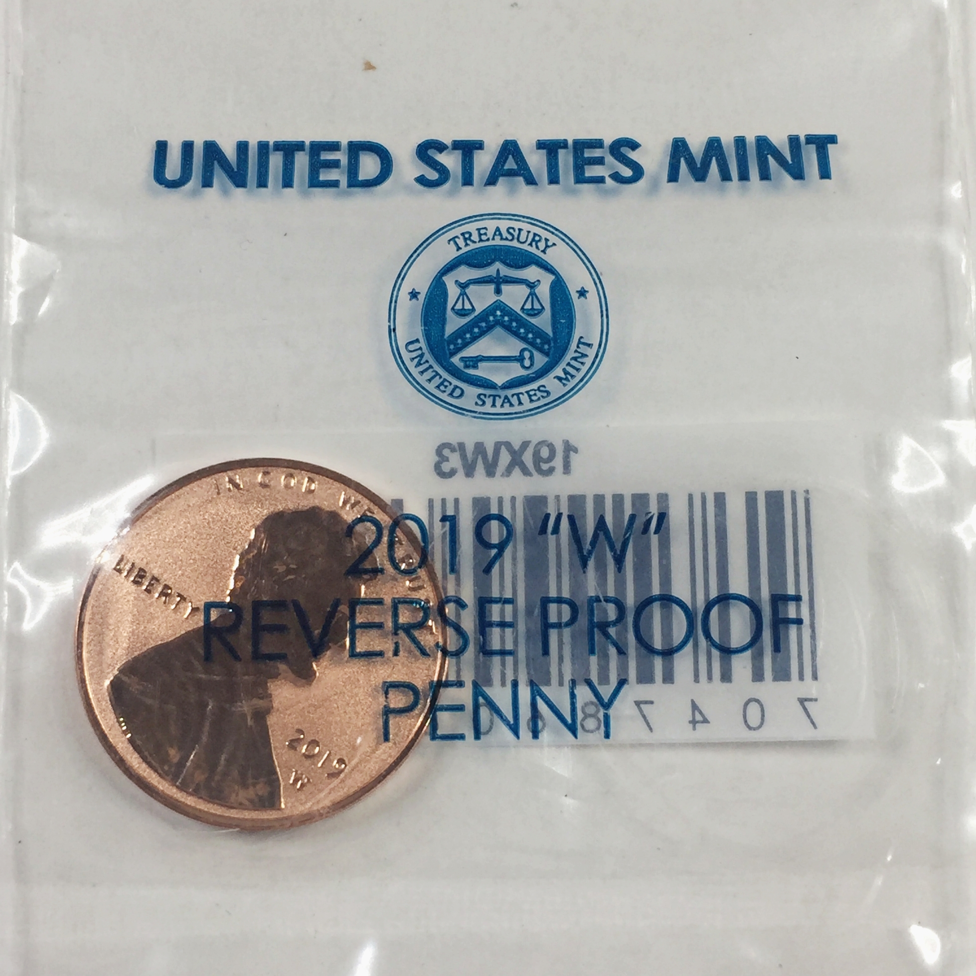 2019-W Reverse Proof Lincoln Head Shield Cent*West Point Special ...